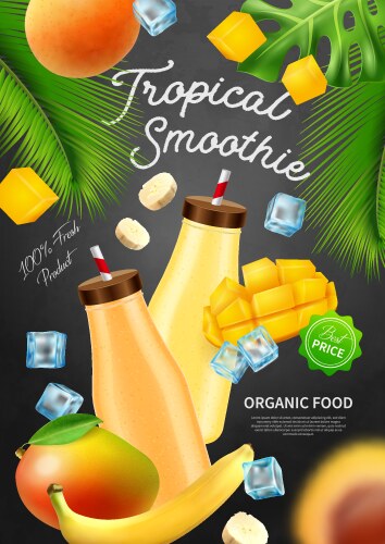 Mango juice advertising package design Royalty Free Vector