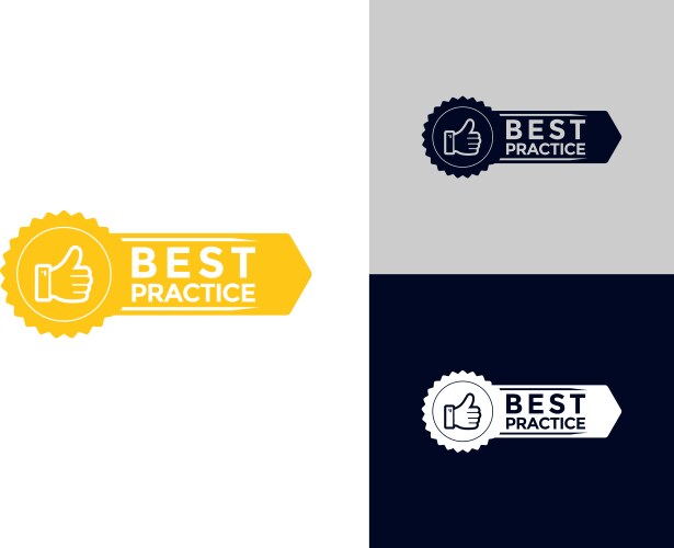 Best practice banner ribbon label Royalty Free Vector Image