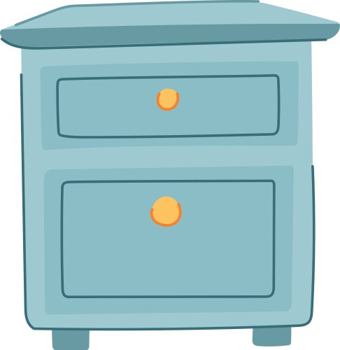 Office file cabinet cartoon Royalty Free Vector Image