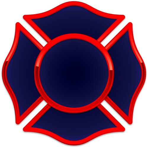 Fire rescue logo base gold with dark blue trim Vector Image