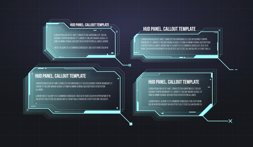 Futuristic callouts titles info boxes digital Vector Image