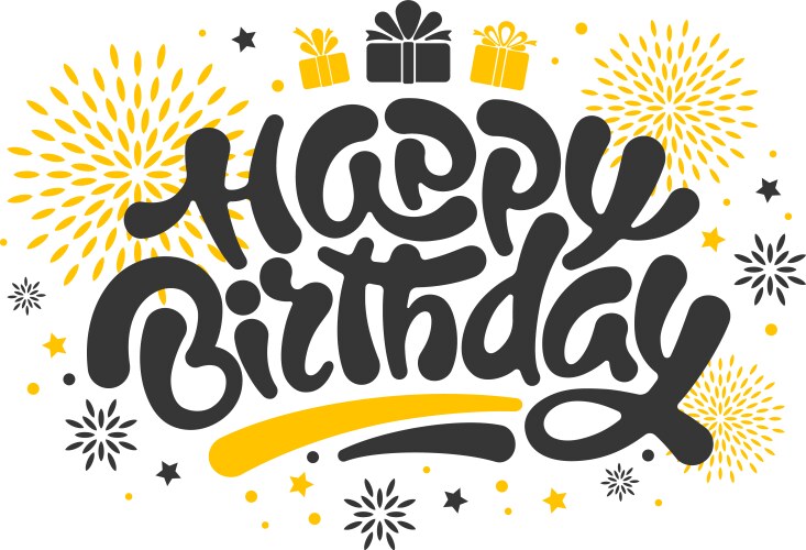 Happy Birthday Lettering Vector Images (over 57,000)