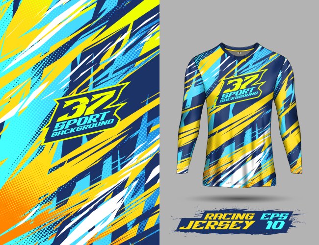 Sublimation printing jersey design Royalty Free Vector Image