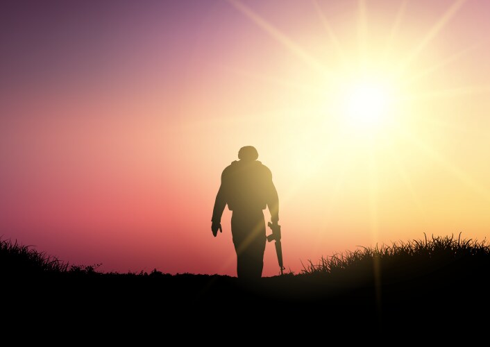 Soldier Silhouette Sunset