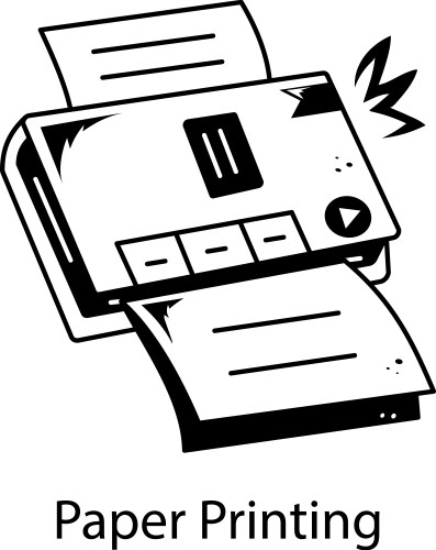 Paper printer Royalty Free Vector Image - VectorStock