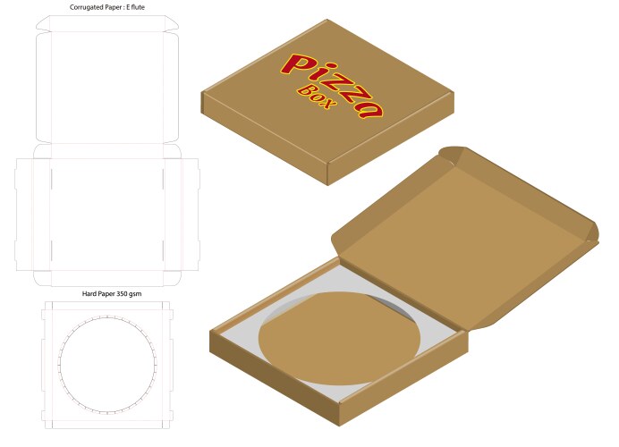 Pizza Box Die Cut Vector Images (73)