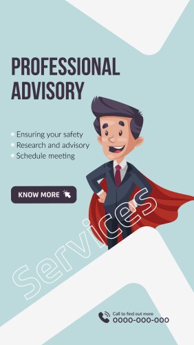 Professional advisory portrait template design Vector Image
