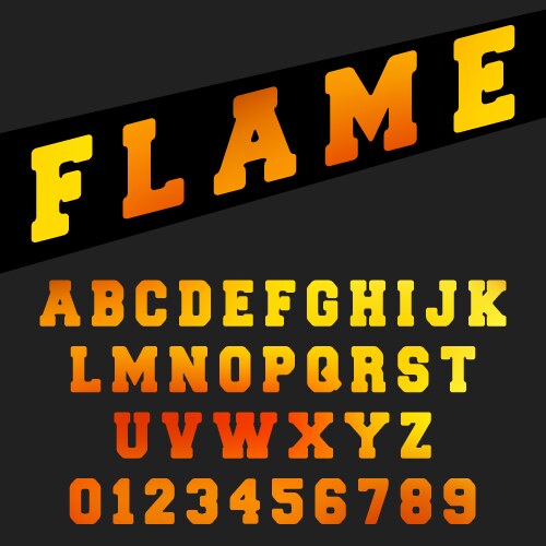 Alphabet font template Royalty Free Vector Image