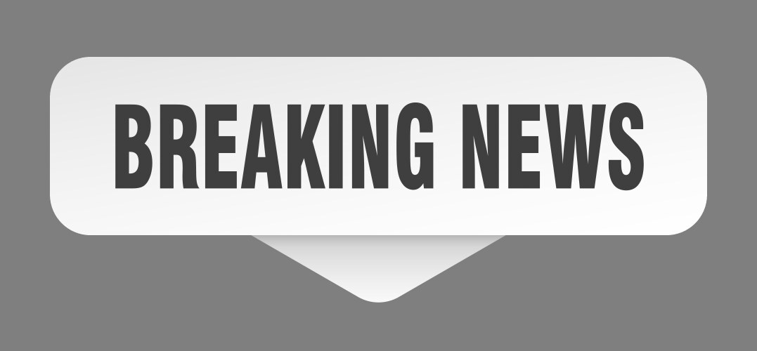 Breaking news sticker sign Royalty Free Vector Image