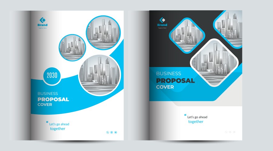 Business proposal cover design template concepts Vector Image