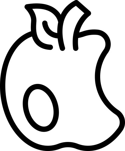 Apple Drawing Bitten Vector Images (over 140)