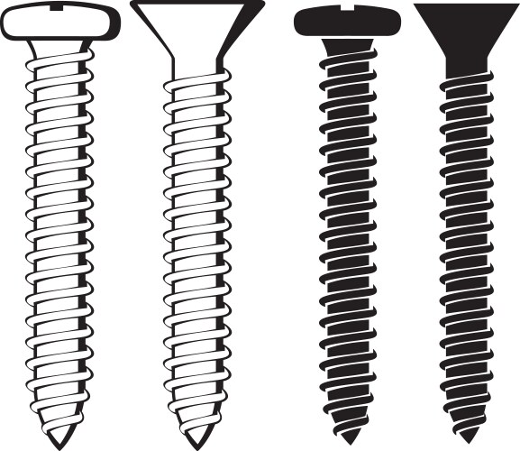 Screws Royalty Free Vector Image - VectorStock