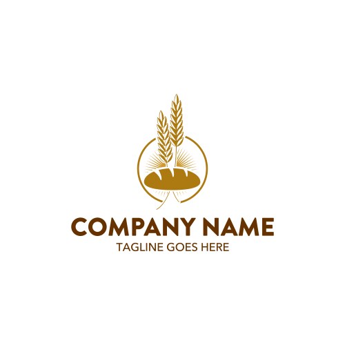 French bread baguette logo Royalty Free Vector Image