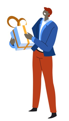 Man with boxes moving Royalty Free Vector Image