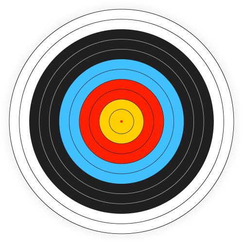 Archery target Royalty Free Vector Image - VectorStock