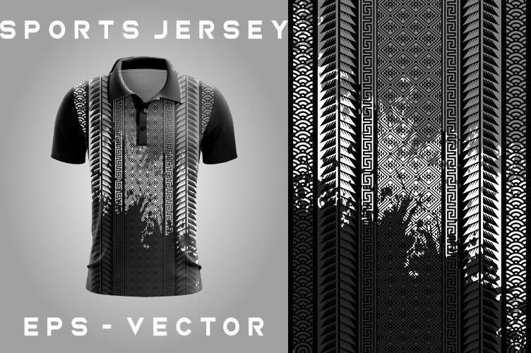 Sports jersey and background design Royalty Free Vector