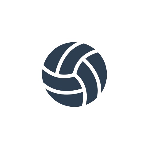 Volleyball blue symbol Royalty Free Vector Image
