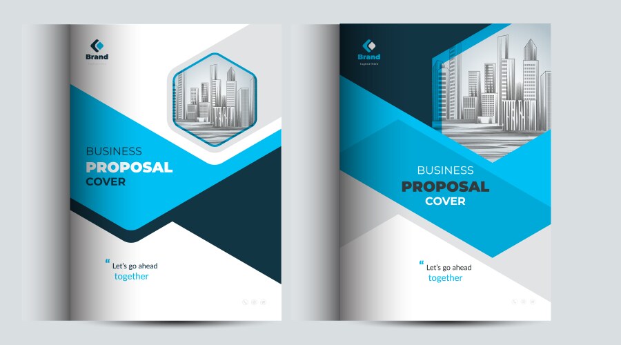 Business proposal cover design template concepts Vector Image