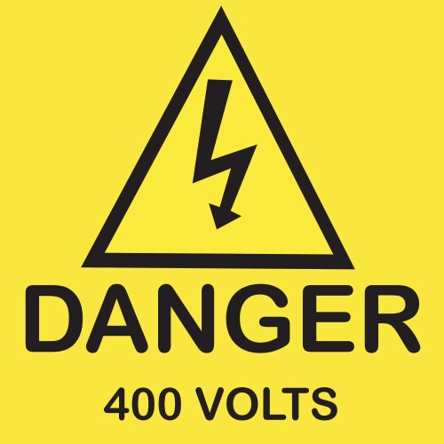 High Voltage 440 Volts Danger Sign – Royalty-Free Vector | VectorStock
