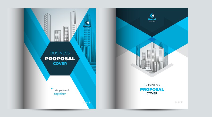 Business proposal cover design template concepts Vector Image