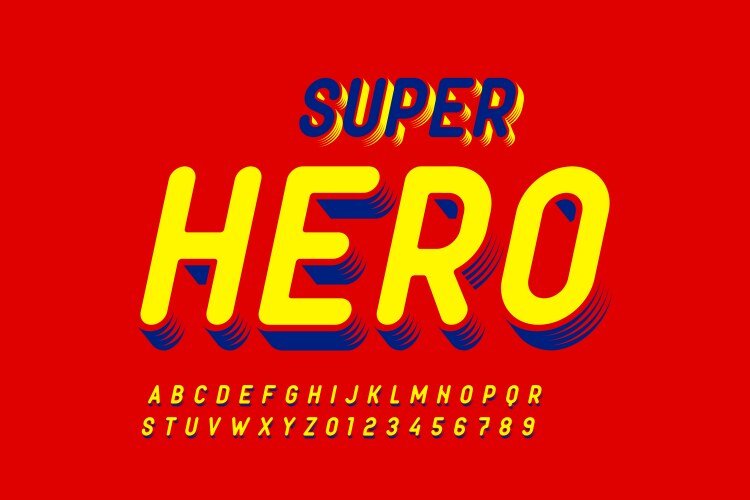 Modern playful fun font and alphabet Royalty Free Vector