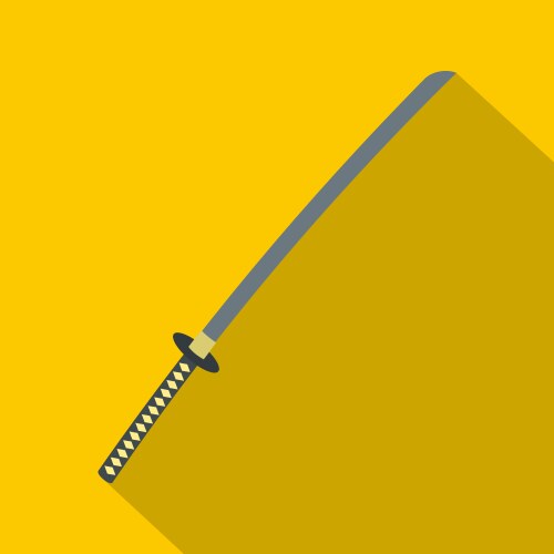 Japanese katana icon simple style Royalty Free Vector Image