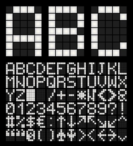 8 bit font Royalty Free Vector Image - VectorStock