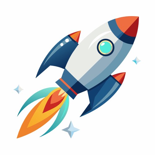 Rocket space drawing Royalty Free Vector Image