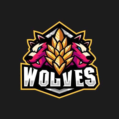 Man with wolves on head Royalty Free Vector Image