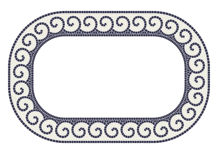 Ancient mosaic frame decorative antique stone Vector Image