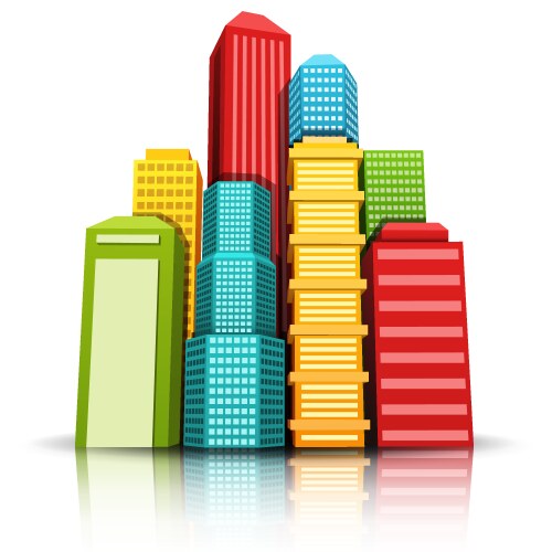 Modern city buildings Royalty Free Vector Image