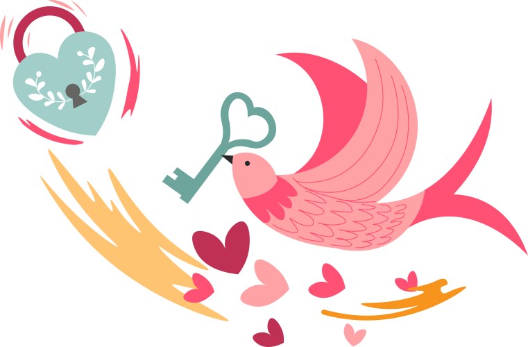 Collection multicolored keys for lock close Vector Image