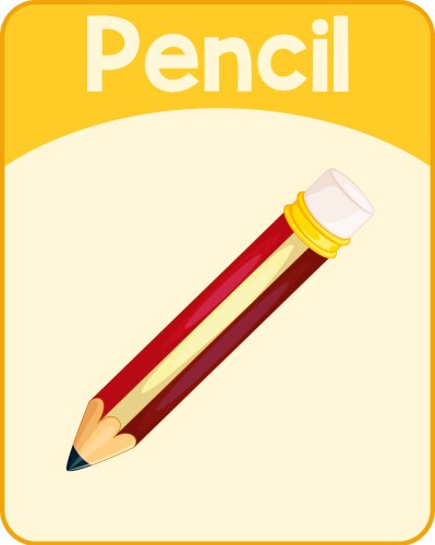 Pencil Flashcard Vector Images (over 160)
