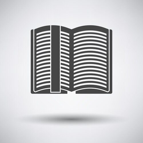 Icon of open book with bookmark Royalty Free Vector Image