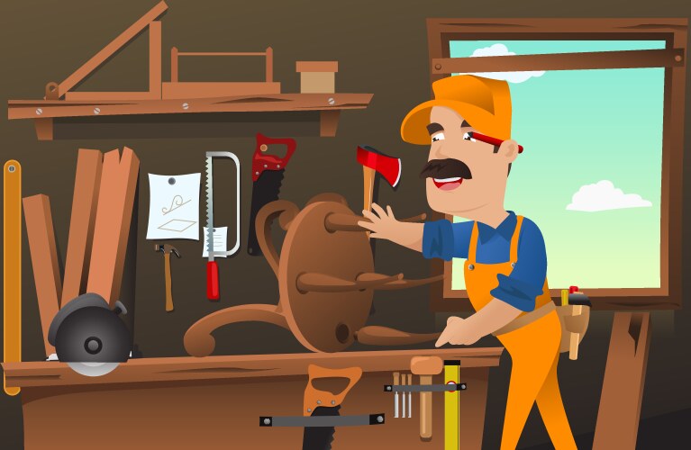 Cartoon Carpenter Vector Images (over 8,800)