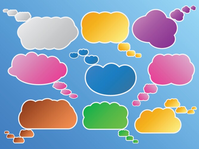 Colorful clouds Royalty Free Vector Image - VectorStock