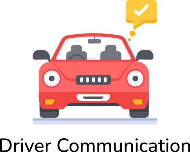 Driver communication Royalty Free Vector Image