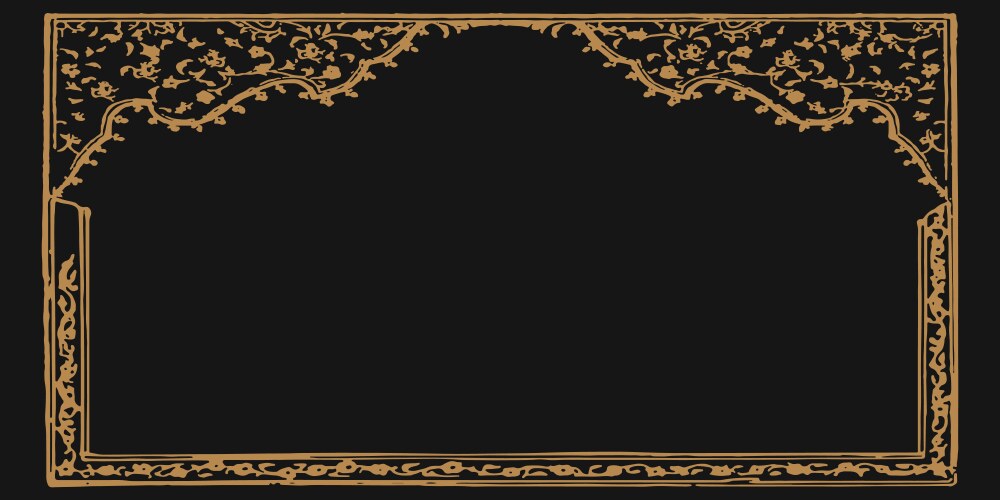 Islamic frame border design digital motif Vector Image