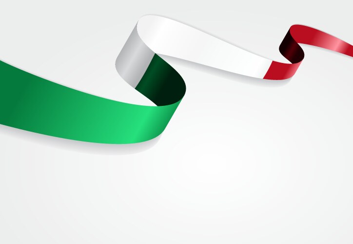 Italian flag wavy abstract background Royalty Free Vector