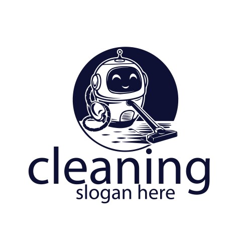 Professional cleaning company logo Royalty Free Vector Image