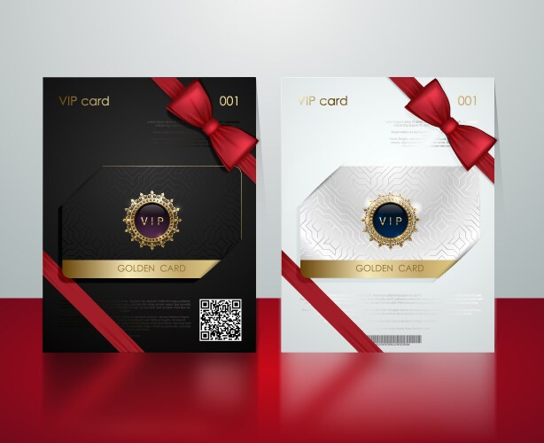 Golden and platinum vip card template Royalty Free Vector
