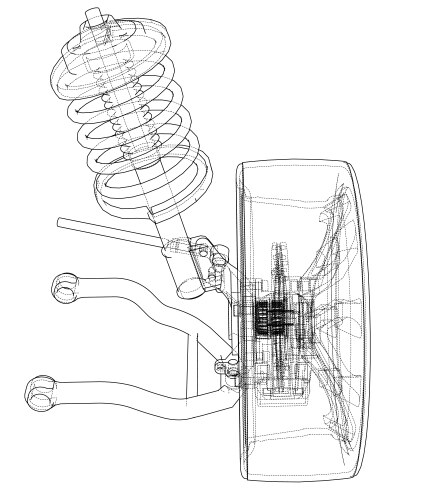 Car Suspension System Diagram Royalty Free Vector Image