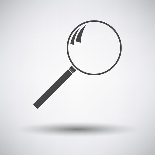Realistic loupe sign icon in flat style magnifier Vector Image