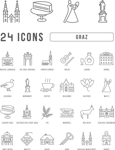 Asian domestic tourism icon set Royalty Free Vector Image