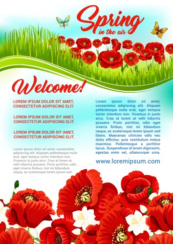 Spring scene Royalty Free Vector Image - VectorStock