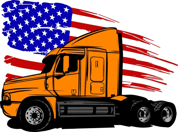 Classic american truck Royalty Free Vector Image