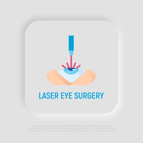 Laser eye surgery flat icon ophthalmology Vector Image