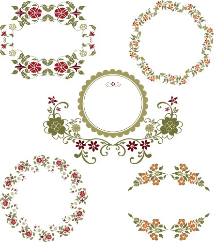 Vintage floral frame Royalty Free Vector Image