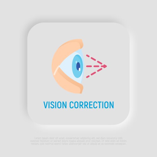 Laser eye surgery flat icon ophthalmology Vector Image