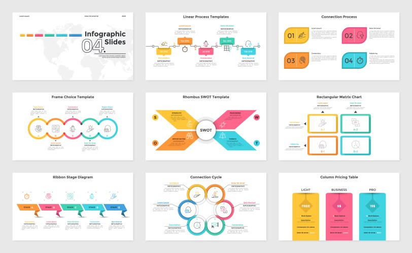 Modern Infographic Charts & Diagrams – Royalty-Free Vector | VectorStock